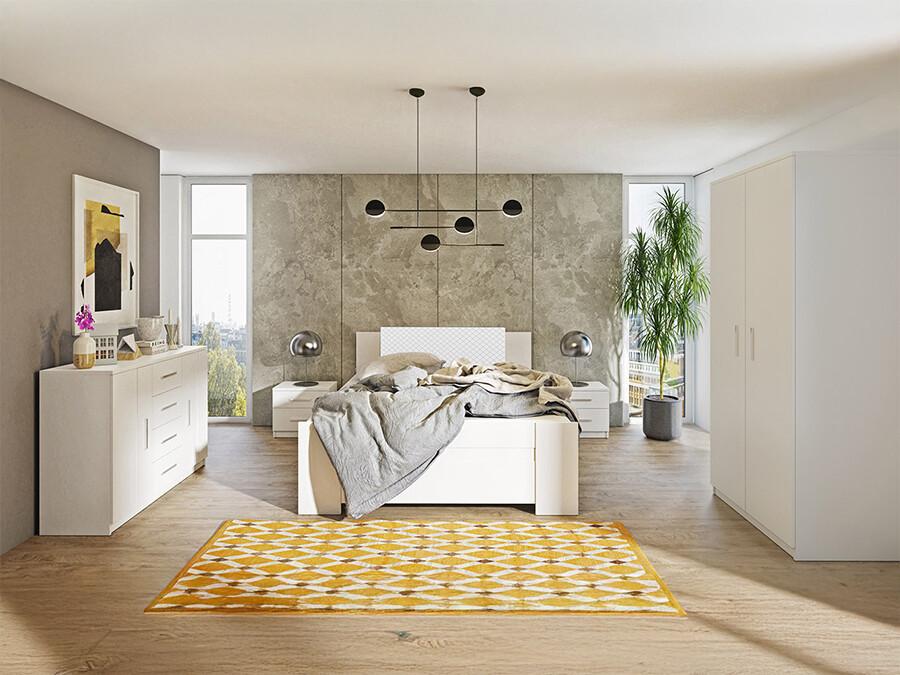 Cameretta Providence G122 (Bianco + Soft Pik 017) - Mobili camera da ...